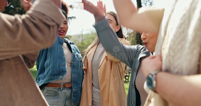 Support, Hands Together and Teamwork in Synergy or Huddle for ...