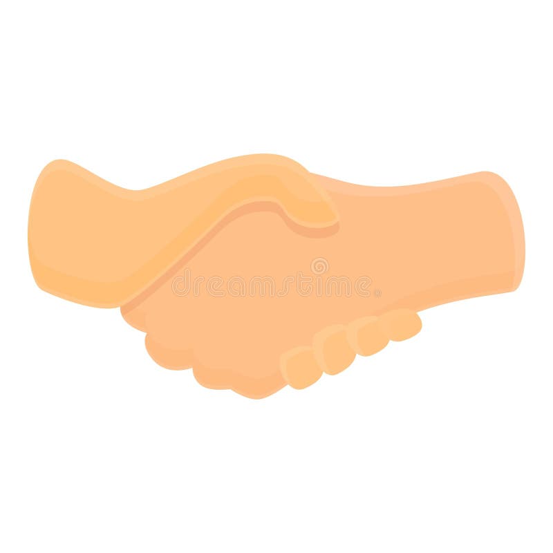 Support Handshake Icon Cartoon Vector. Trust Hand Stock Vector ...
