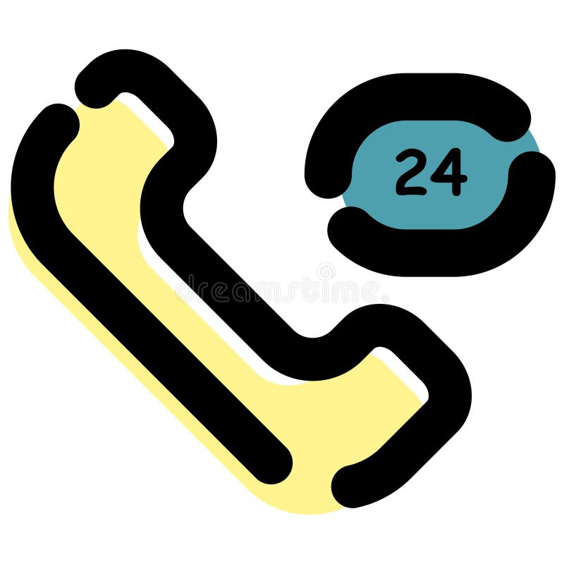 24 7 Phone Support Icon - Downloadable Non-Stop Service Icon Stock ...