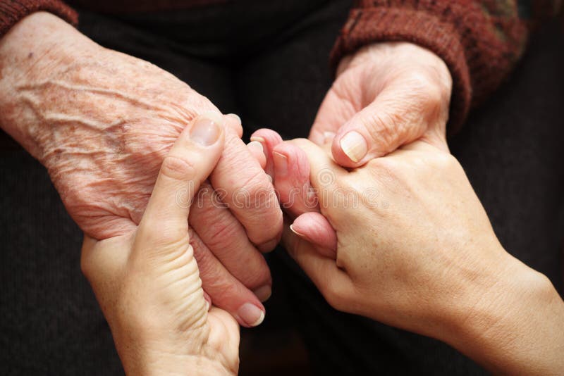 Young help Old stock image. Image of fold, caregiver - 17463957