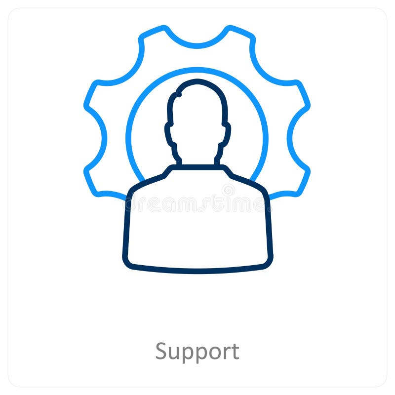 Support and Help Icon Concept Stock Illustration - Illustration of ...