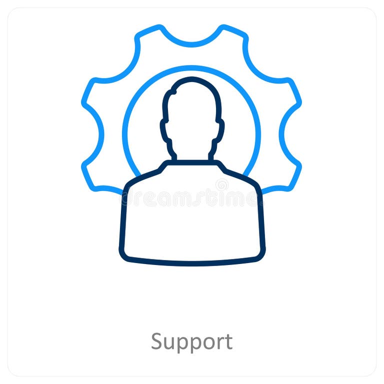 Support and Help Icon Concept Stock Illustration - Illustration of ...