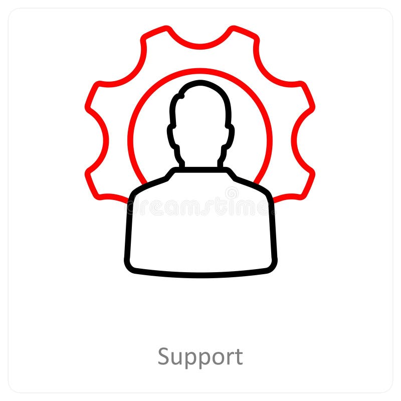 Support and Help Icon Concept Stock Vector - Illustration of design ...