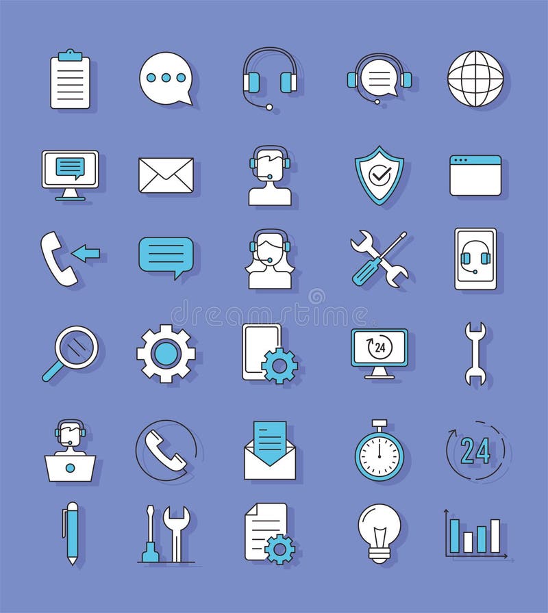 Support and help icons stock vector. Illustration of help - 230298305