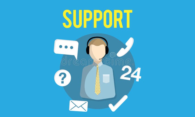 Support Helping Customer Service Advice Concept Stock Illustration ...
