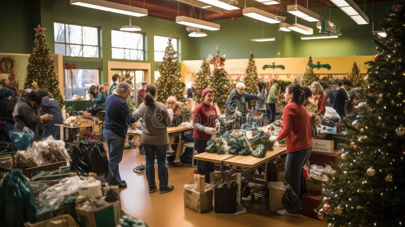 Support holiday donations stock illustration. Illustration of ...