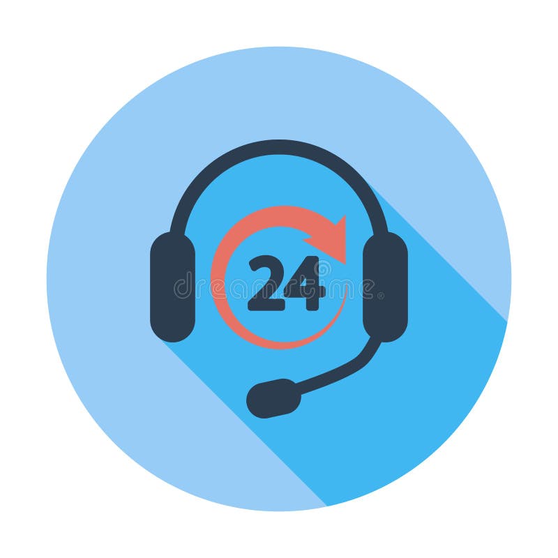 Support 24 hours stock vector. Illustration of connection - 93393999