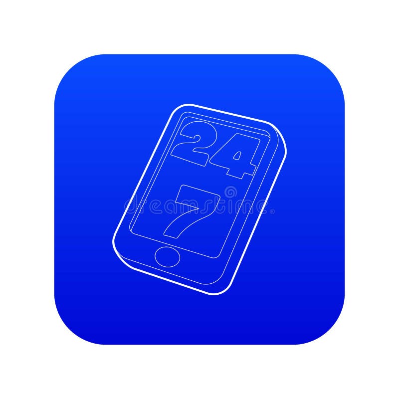 Support icon blue vector stock vector. Illustration of blue - 154727304