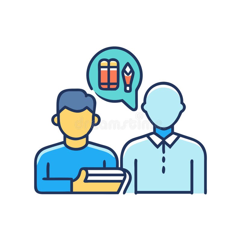 Support Icon for Educational Mentoring Stock Vector - Illustration of ...