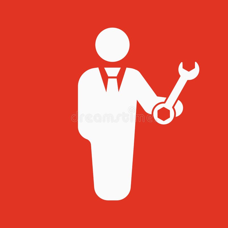 The Support Icon. Engineer and Repair, Technician, Fixing Symbol Stock ...