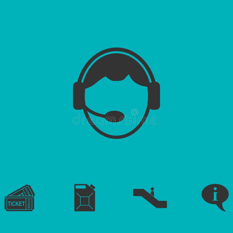 Support icon flat stock vector. Illustration of assistance - 137930422