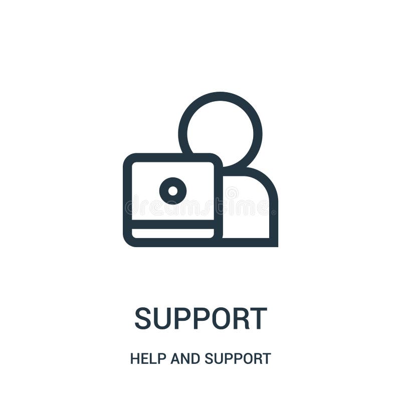 Support Icon Vector From Help And Support Collection Thin Line Support