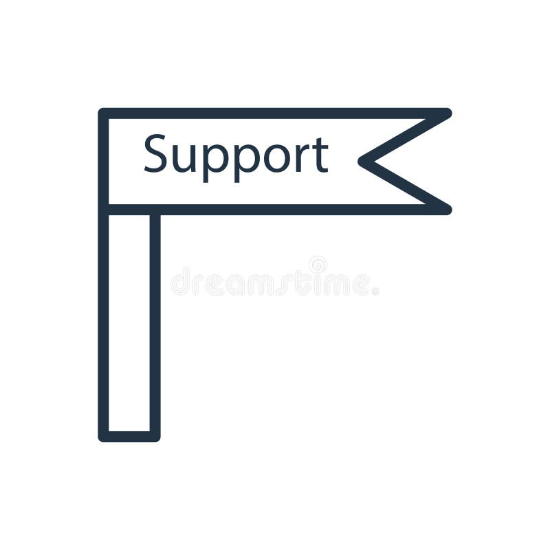 Support Icon Vector Isolated on White Background, Support Sign Stock ...