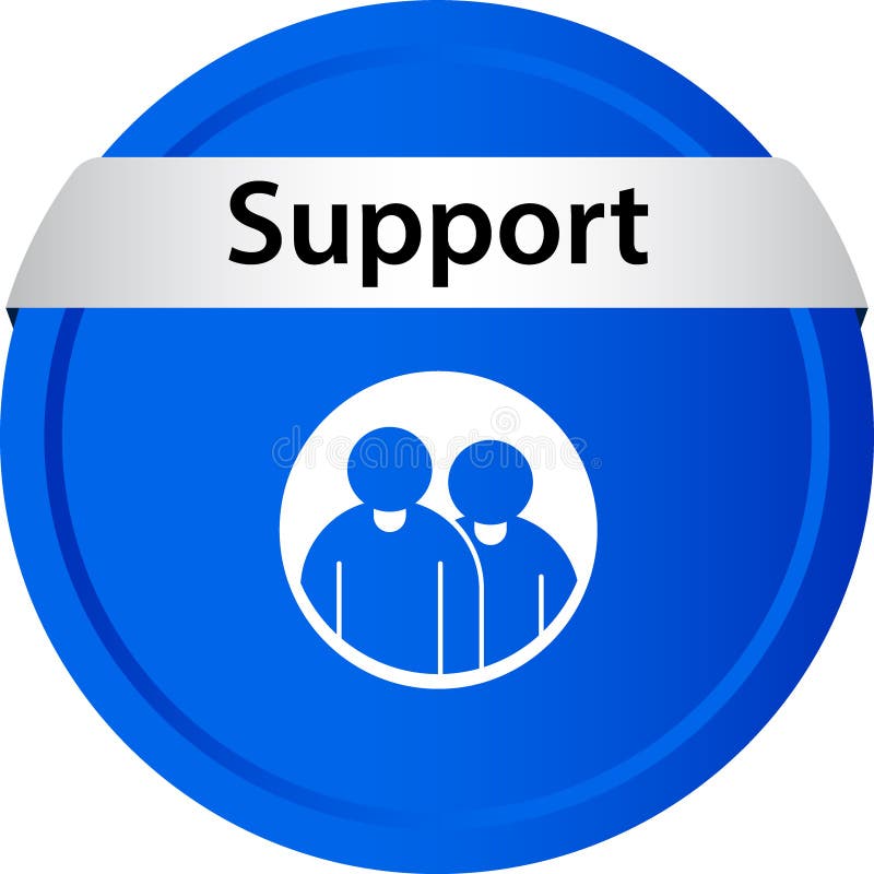 Support icon web button stock illustration. Illustration of ...
