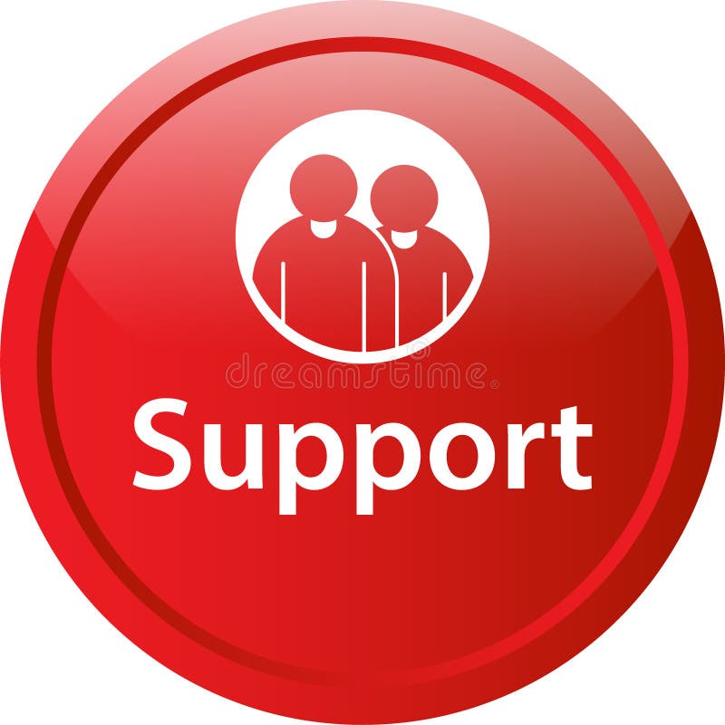 Support icon web button stock illustration. Illustration of caution ...