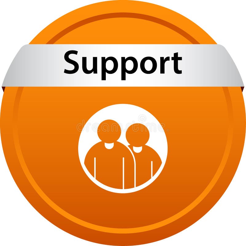 Support icon web button stock illustration. Illustration of badge ...