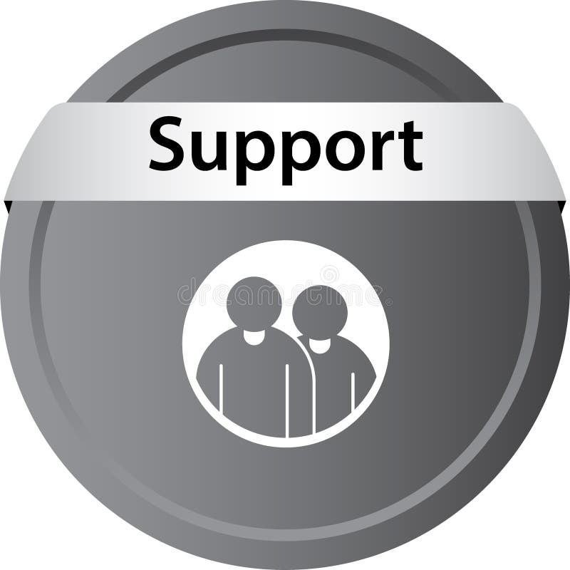 Support icon web button stock illustration. Illustration of buttons ...