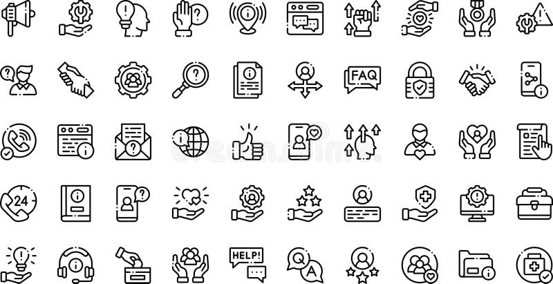 Support Icons High-Quality Vector Icons Collection with Editable Stroke ...