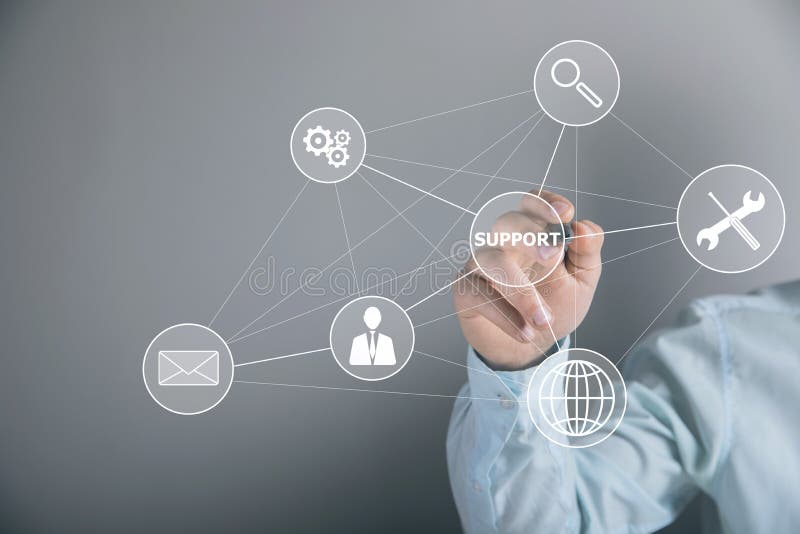 Support and icons stock photo. Image of push, icon, person - 261898132