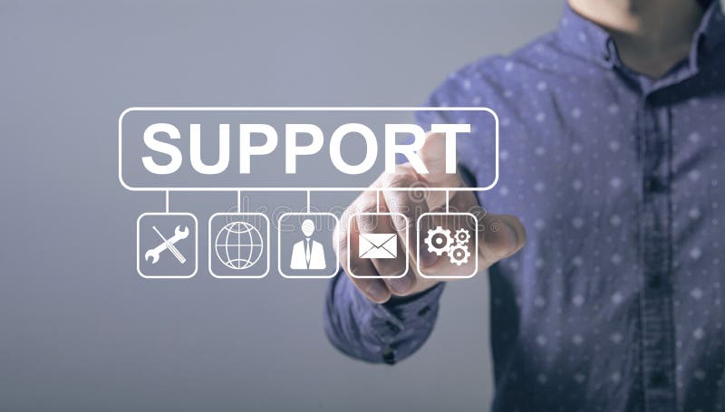 Support Inscription. Online Customer Support Stock Image - Image of ...