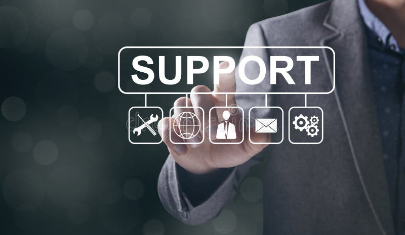 Support Inscription. Online Customer Support Stock Image - Image of ...