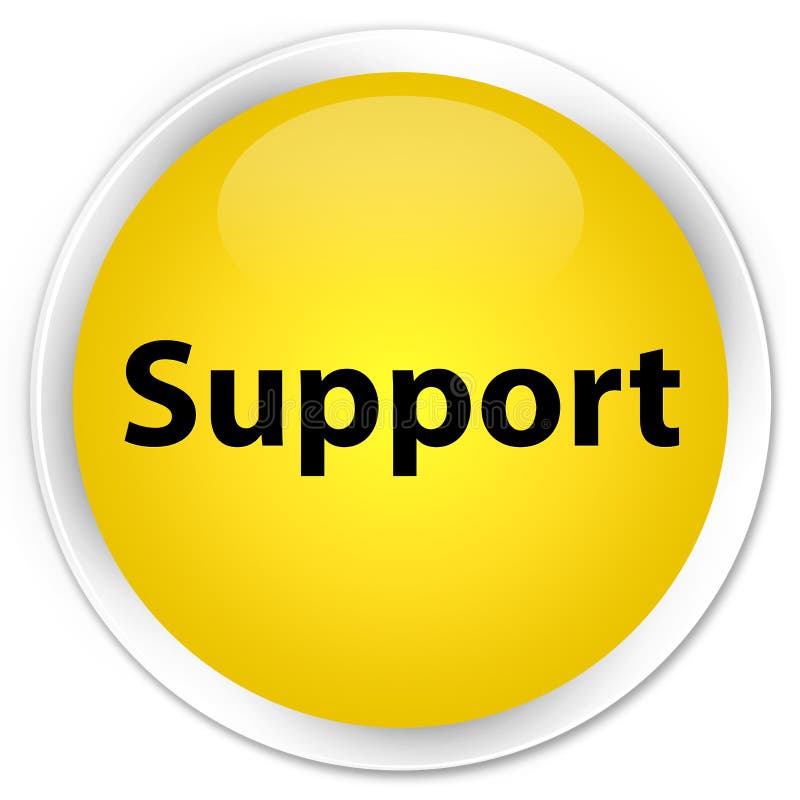 Support Premium Yellow Round Button Stock Illustration - Illustration ...