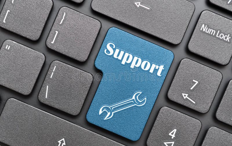 Support key on keyboard stock illustration. Illustration of mobile ...