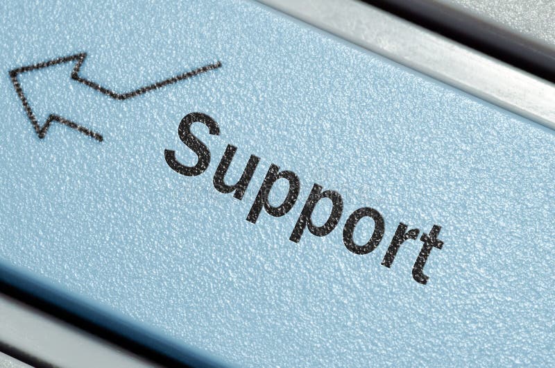Support Button on a Keyboard Stock Image - Image of bright, information ...