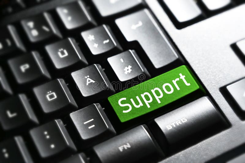 Support on keyboard stock image. Image of design, helpdesk - 18514631
