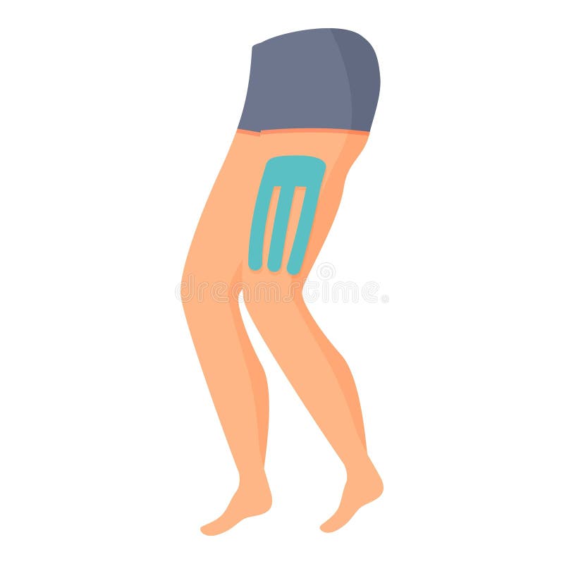 Support Leg Icon Cartoon Vector. Kinesio Tape Stock Vector ...