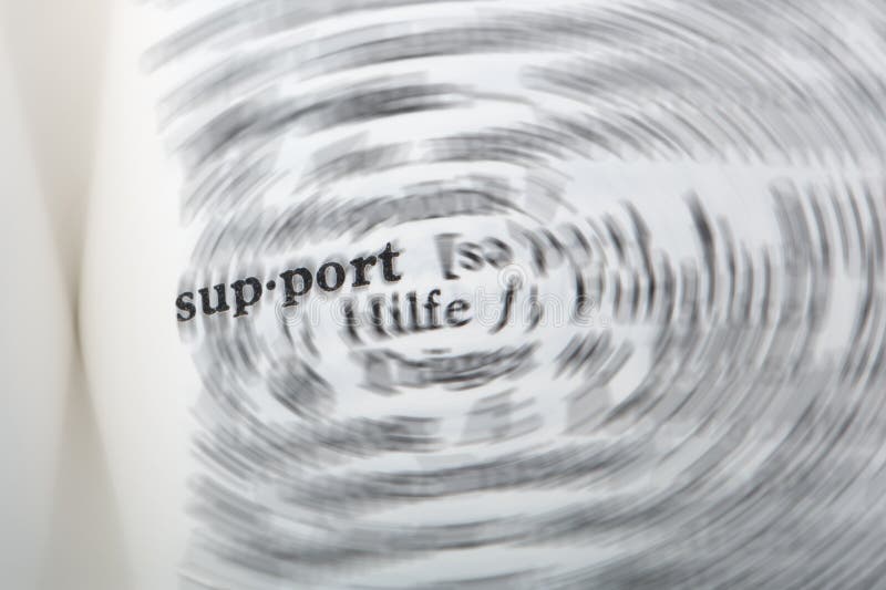 Support Lettering with Blurry Background Stock Photo - Image of work ...