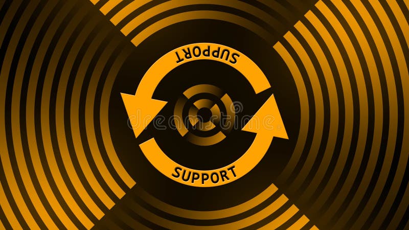 SUPPORT Lettering on Update Sign in Center of Circular Lines - Graphic ...