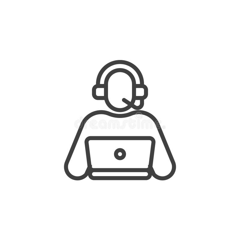 Computer Person Support Icon Stock Illustrations – 15,273 Computer ...