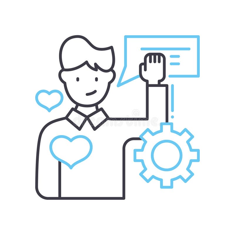 Support Line Icon, Outline Symbol, Vector Illustration, Concept Sign ...