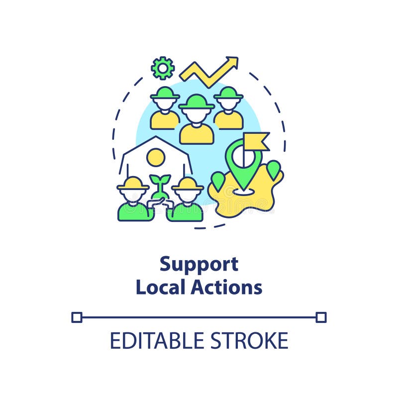 Support Local Communities Loop Concept Icon Stock Vector - Illustration ...