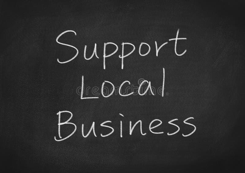 Support Local Business stock illustration. Illustration of word - 78305903