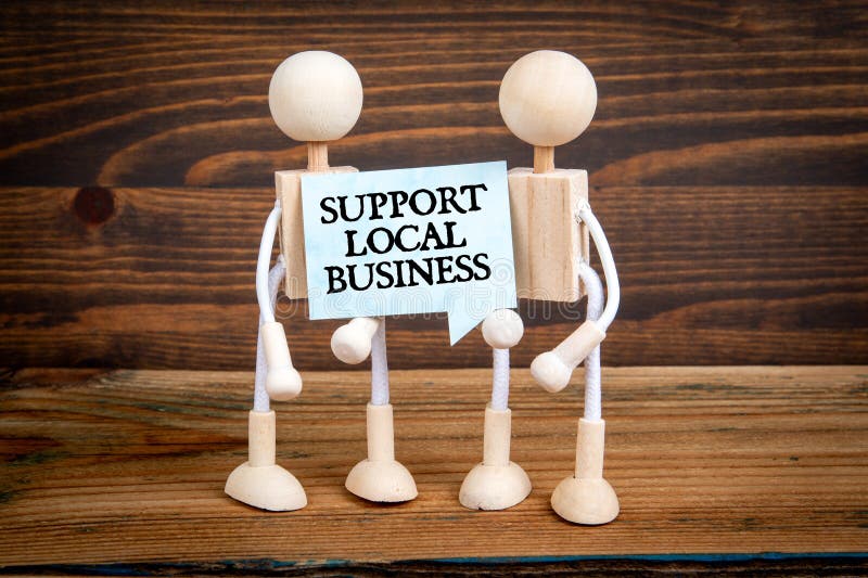 Support Local Business. Speech Bubble with Text Stock Image - Image of ...
