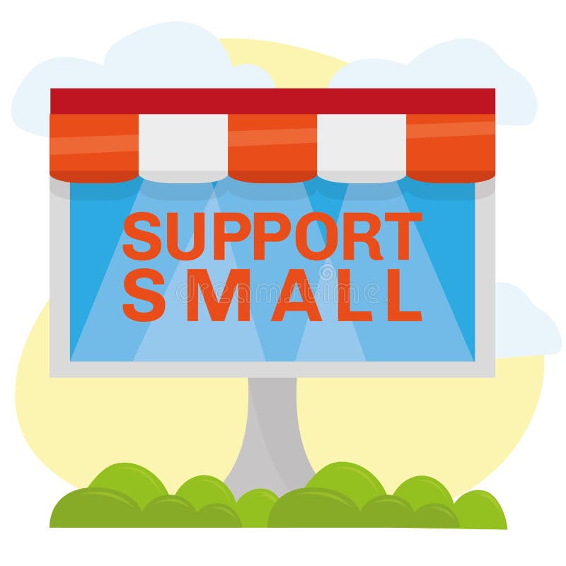 Support local shop small stock vector. Illustration of commerce - 190815755