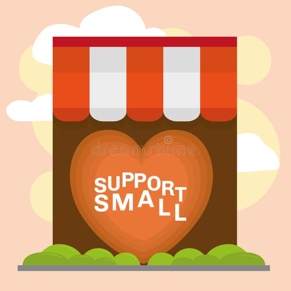Support local shop small stock vector. Illustration of marketing ...