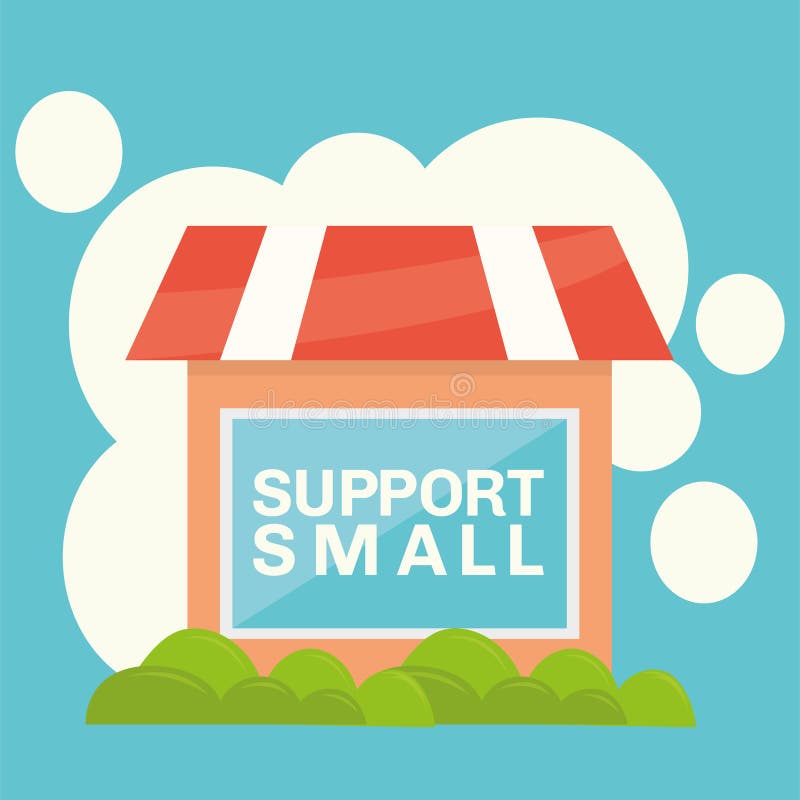 Support local shop small stock vector. Illustration of business - 190814020