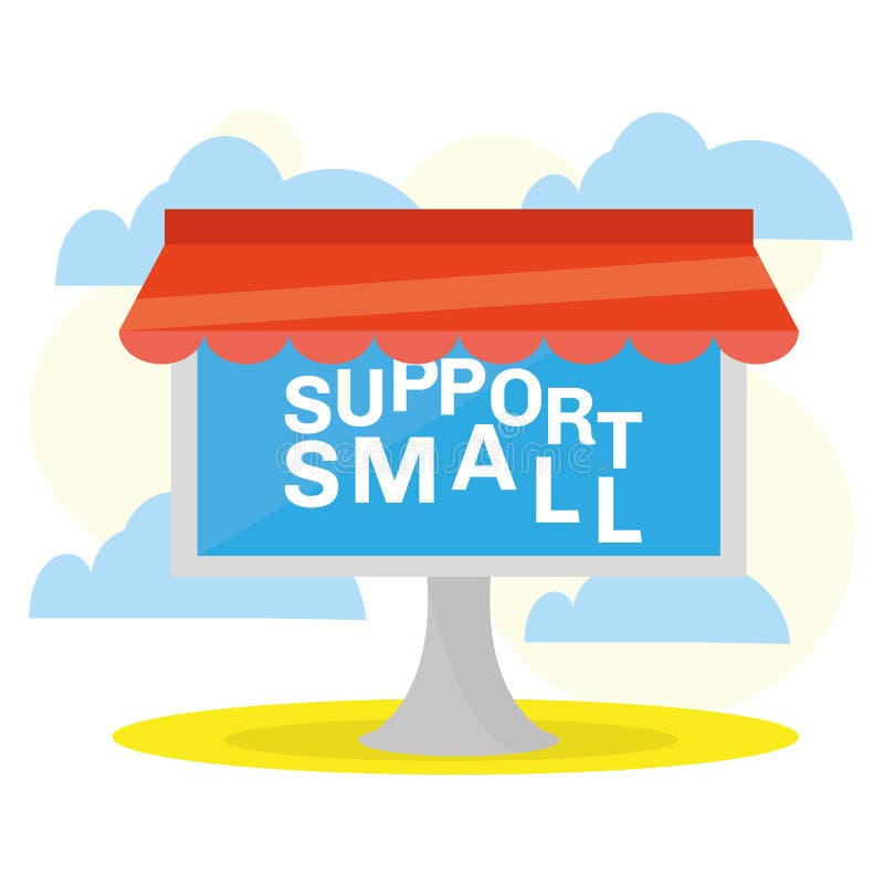 Support local shop small stock vector. Illustration of business - 190814020