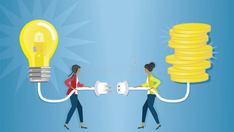 Support and Make Ideas Come True. Vector Illustration. Stock Vector ...