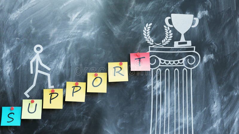 Support Make Steps To Success Stock Illustration - Illustration of ...