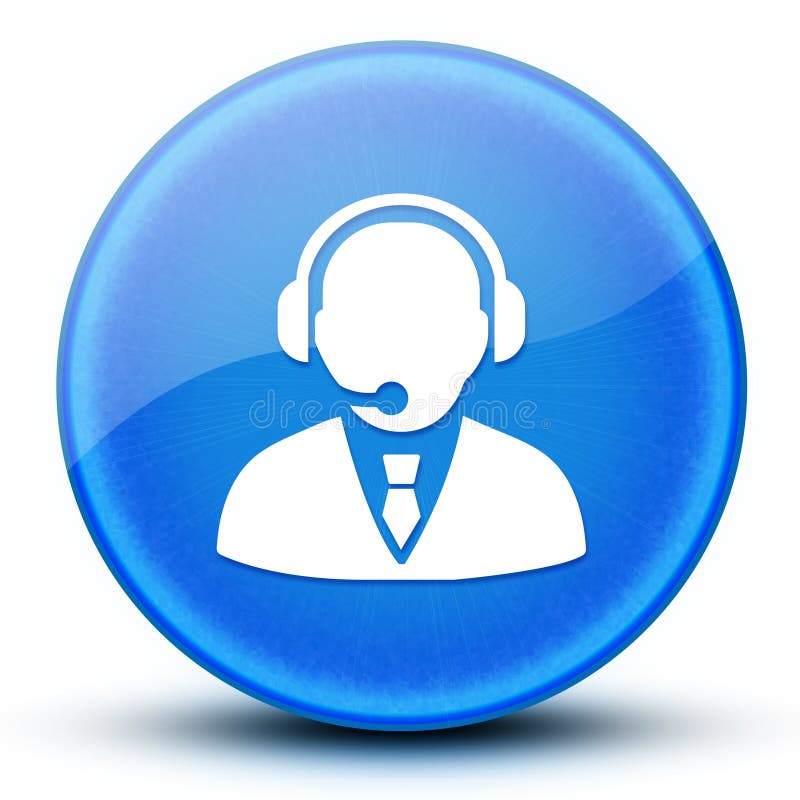 Support Manager Eyeball Glossy Elegant Blue Round Button Abstract Stock ...