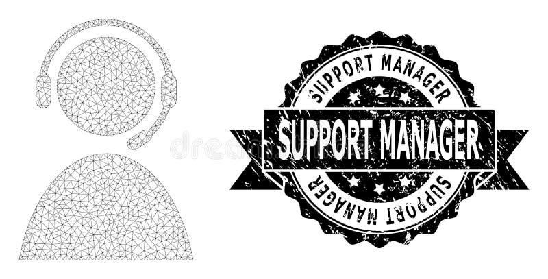 Support Manager. Vector Illustration. Isolated on White Background ...