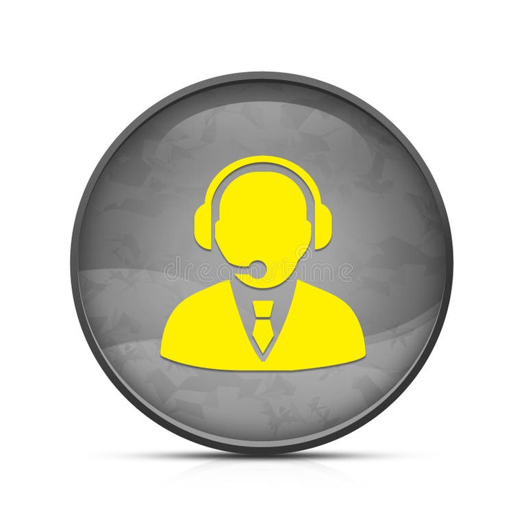 Support Manager Icon on Classy Splash Black Round Button Illustration ...