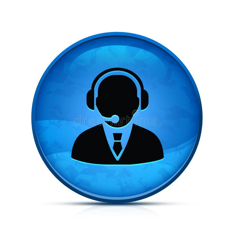 Support Manager Icon on Classy Splash Blue Round Button Illustration ...