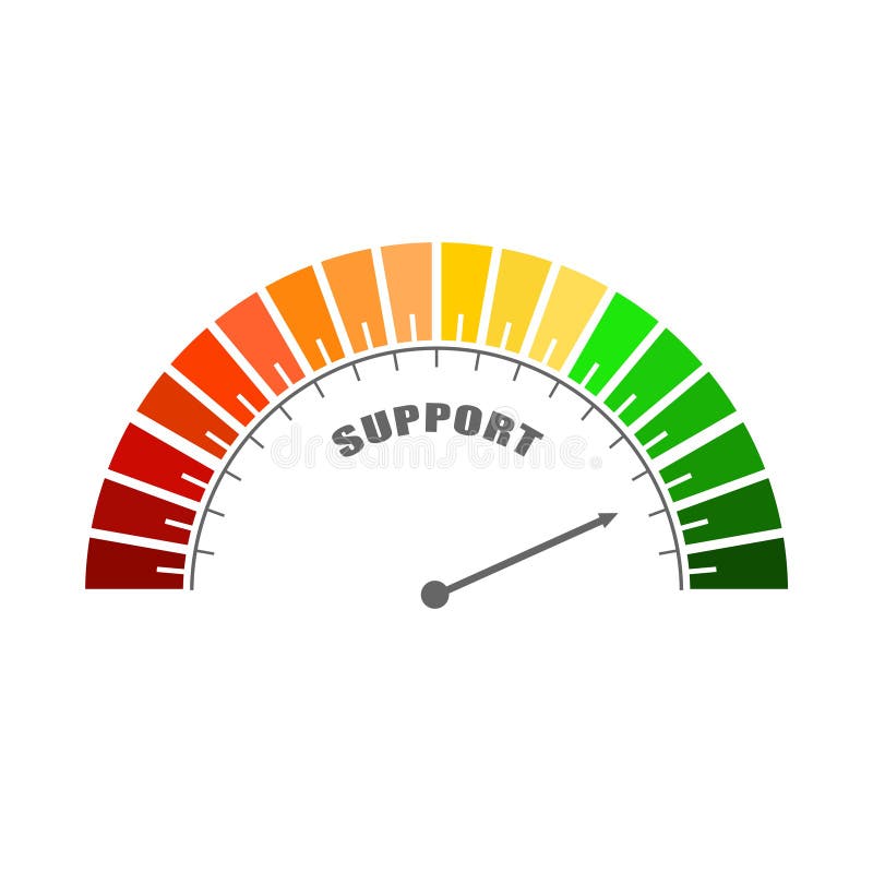 Support Measuring Device with Arrow and Scale. Stock Vector ...