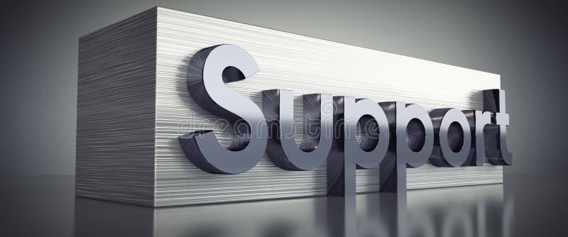 Support - Metal Typographical Concept Stock Illustration - Illustration ...