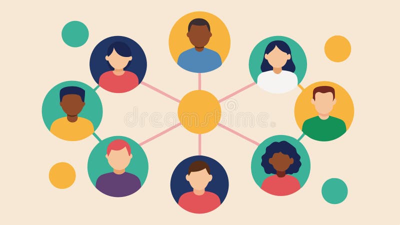 Support Network a Group of Diverse Individuals Supporting Each Other in ...